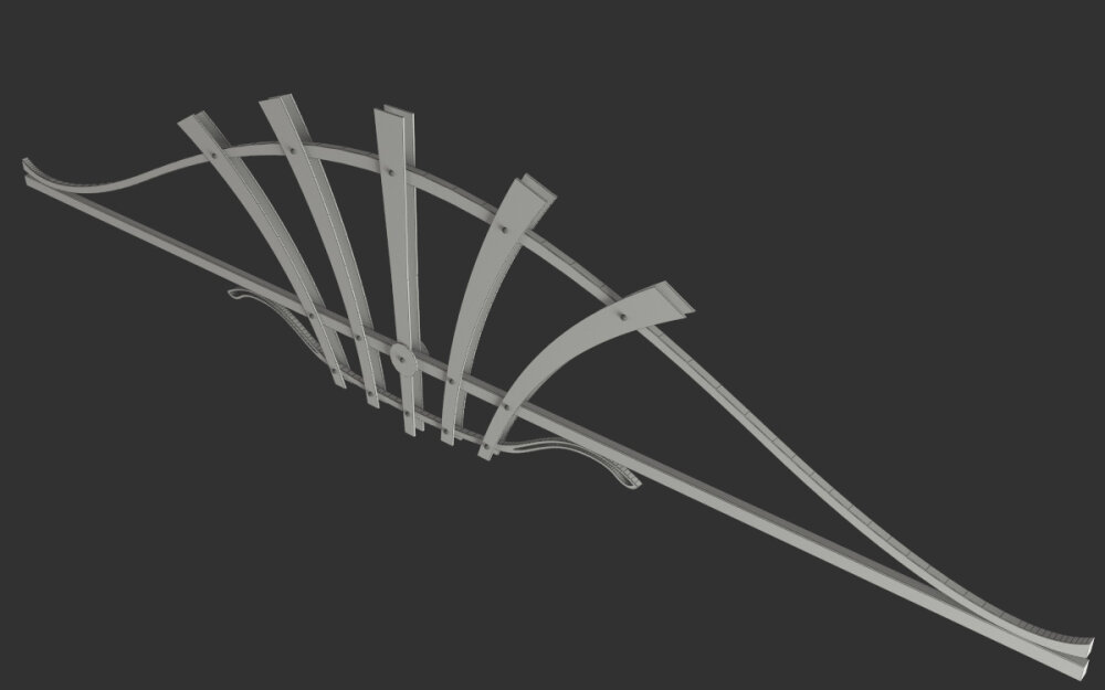 Decorative Wrought Metal Arch 3D model - Download Street elements on ...