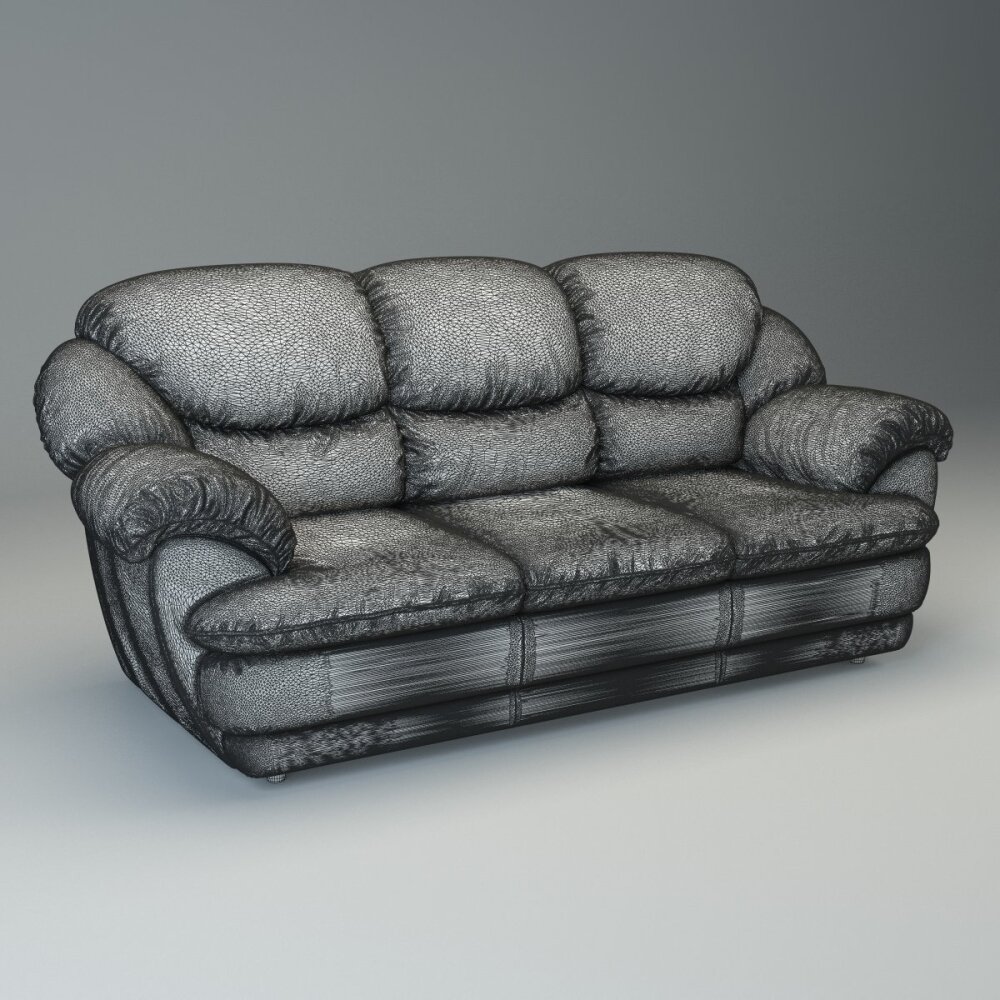 Detailed and Realistic Suede Leather Sofa – Osvald 3D model - Download ...