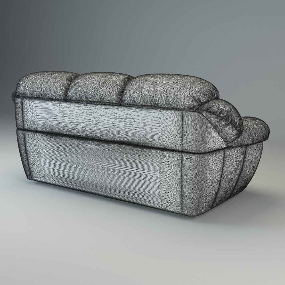 Detailed and Realistic Suede Leather Sofa – Osvald 3D model - Download ...