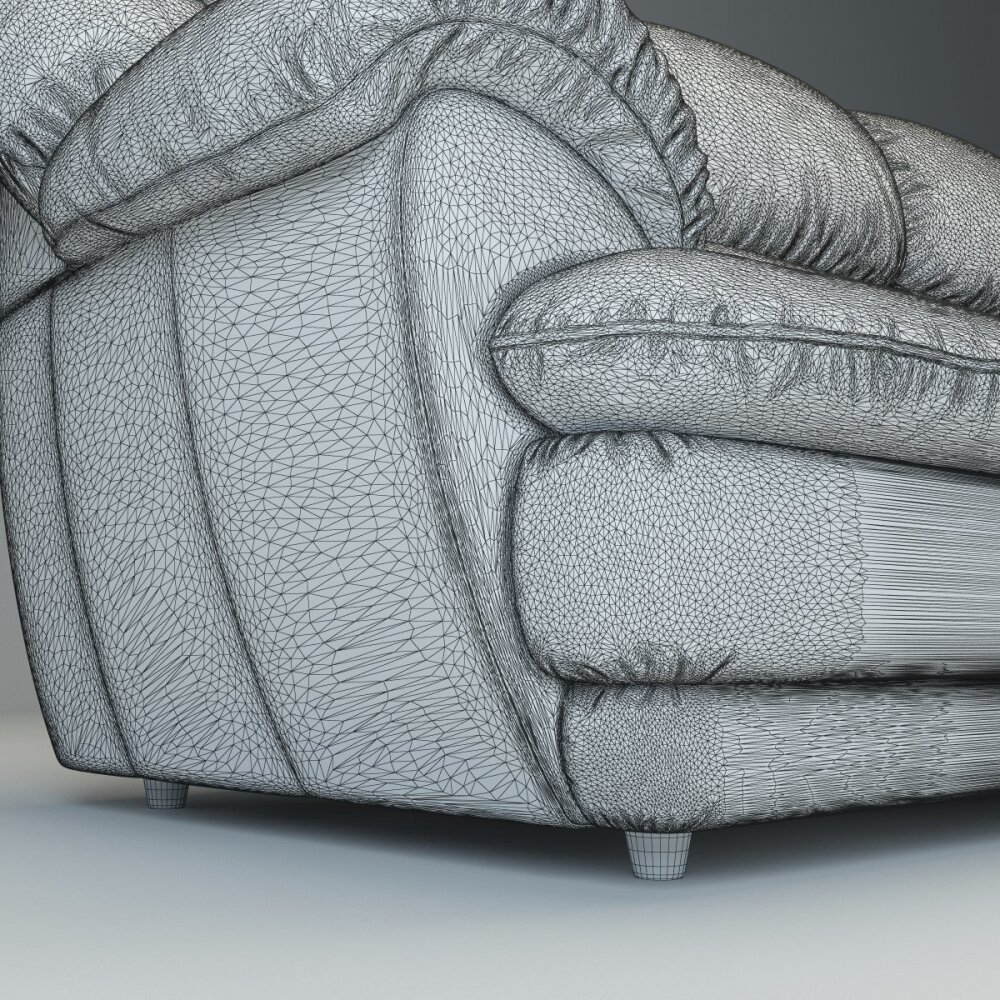 Detailed and Realistic Suede Leather Sofa – Osvald 3D model - Download ...
