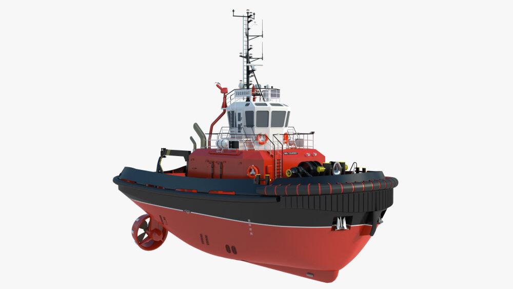 Tugboat – Hi-quality and Realistic 3D model - Download Service ship on ...
