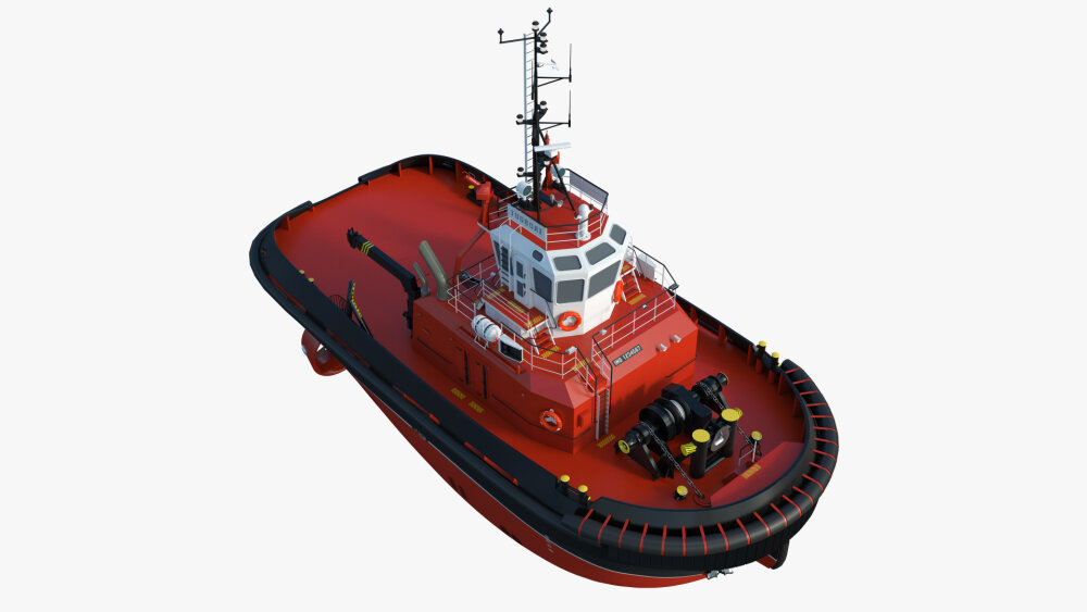 Tugboat – Hi-quality and Realistic 3D model - Download Service ship on ...