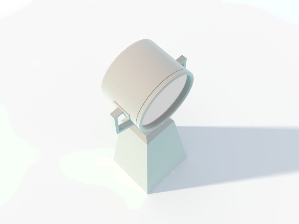 Searchlight Projector for Ships and Tugs Low-poly 3D model - Download ...