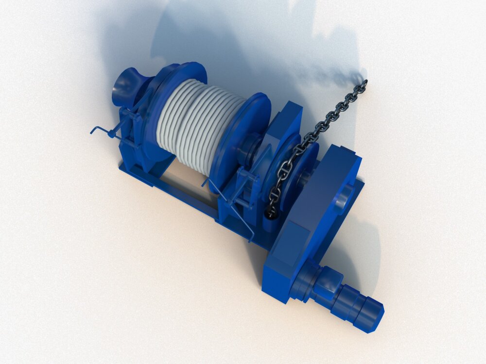 Anchor-mooring Winch 3D model - Download Tools on 3DModels.org