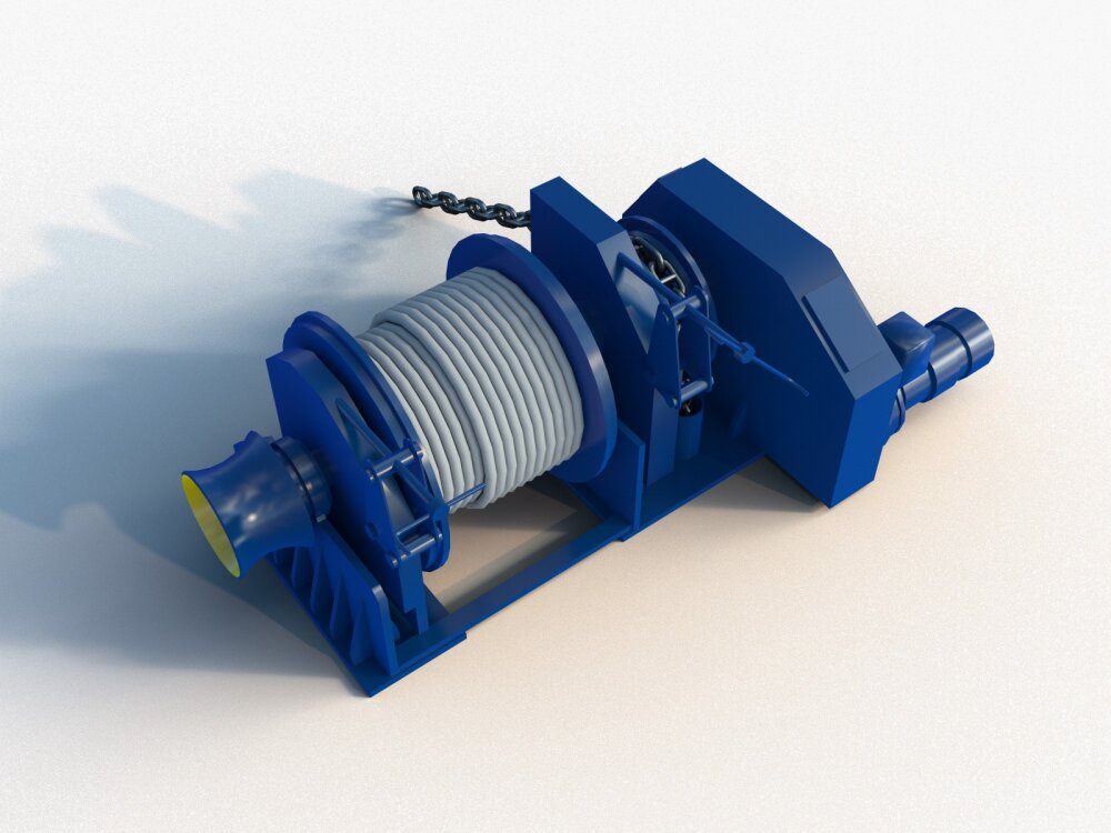 Anchor-mooring Winch 3D model - Download Tools on 3DModels.org