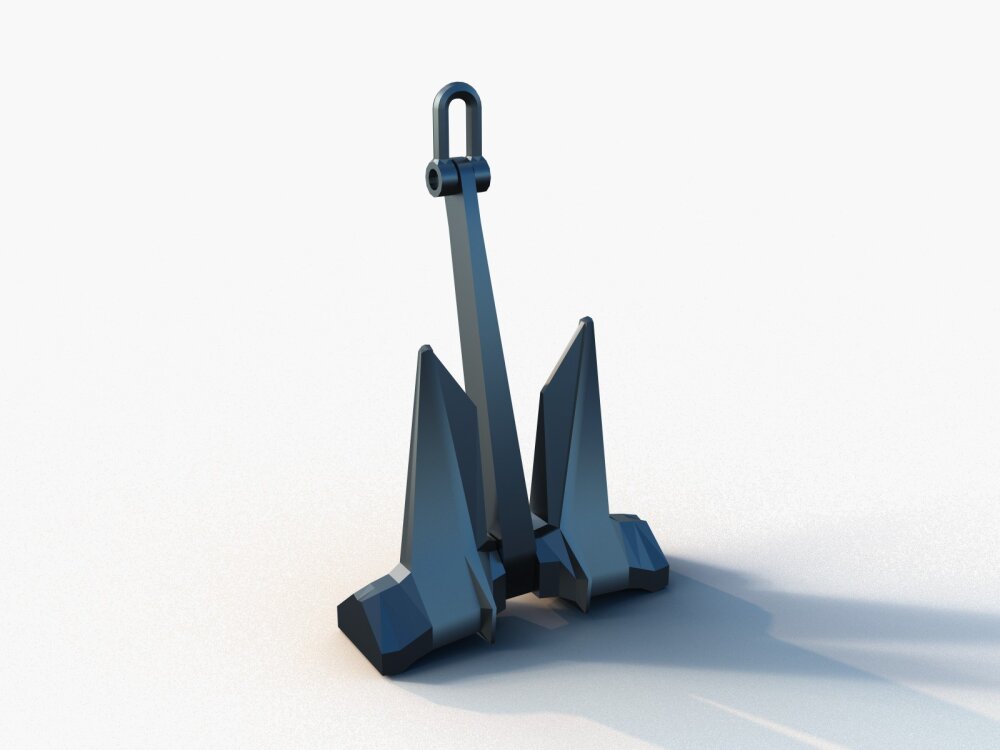 Ship Anchor Low-poly 3D model - Download Tools on 3DModels.org