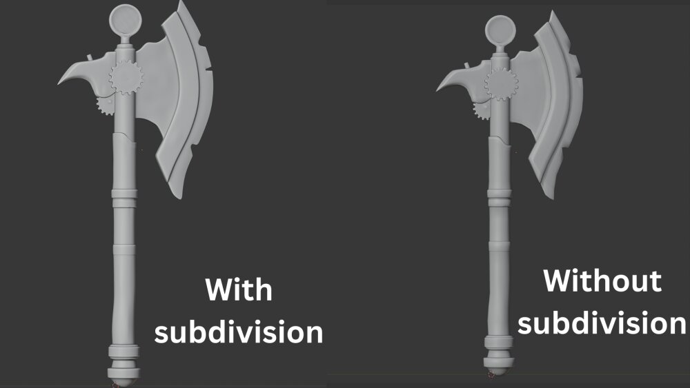Stylized Steampunk Battle Axe Pbr 3D model - Download Bladed Weapon on ...