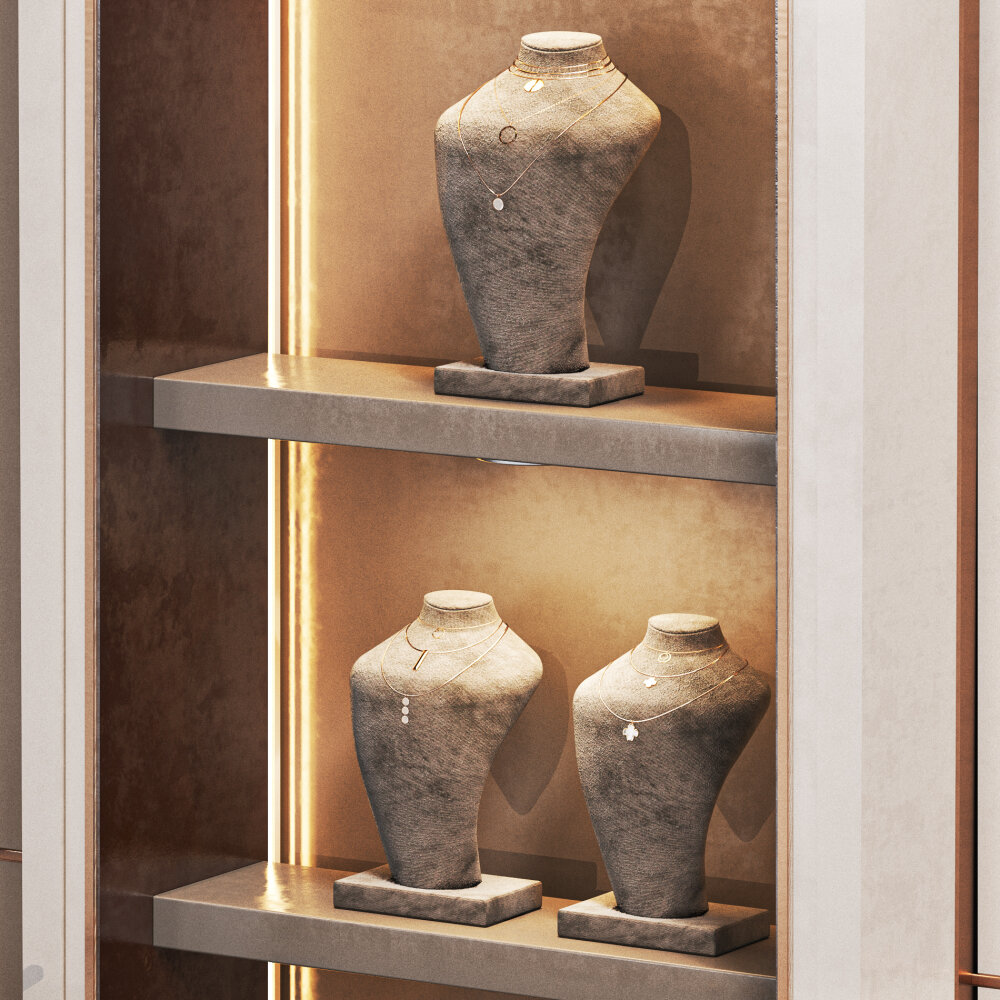 Jewelry Store Showcase 3D model - Download Shelving on 3DModels.org