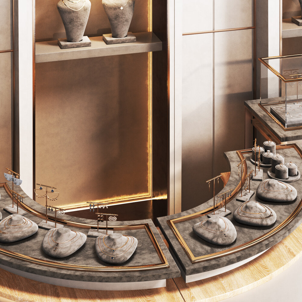Jewelry Store Showcase 3D model - Download Shelving on 3DModels.org