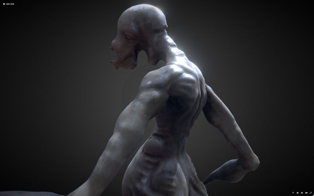 Alien Horror Creature 3D model - Download Mythological creatures on ...