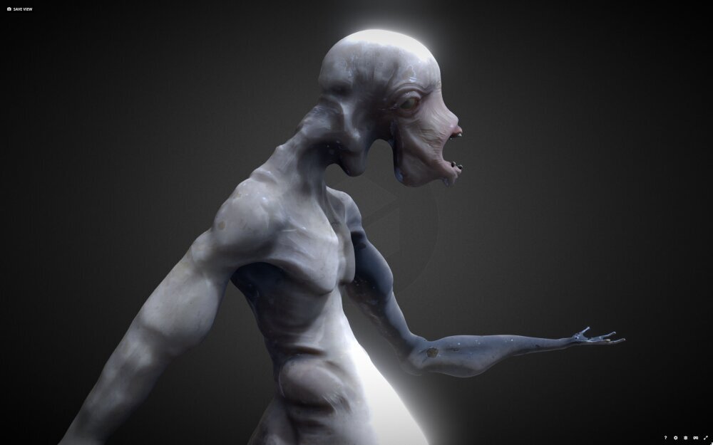 Alien Horror Creature 3D model - Download Mythological creatures on ...