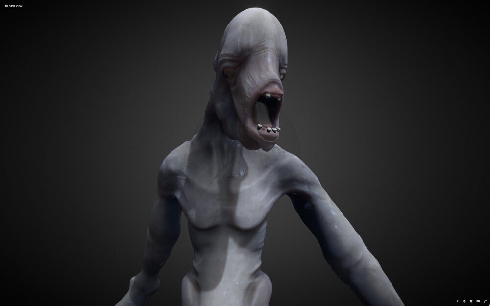 Alien Horror Creature 3D model - Download Mythological creatures on ...