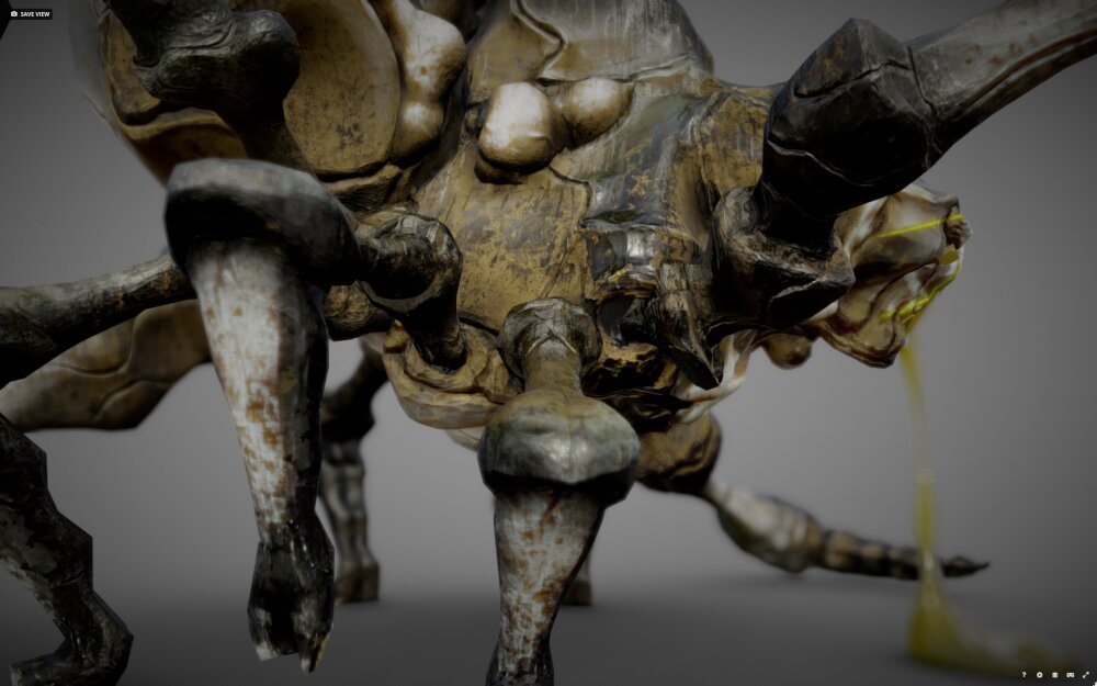 Alien Insectoid Creature with Toxic Drool 3D model - Download ...