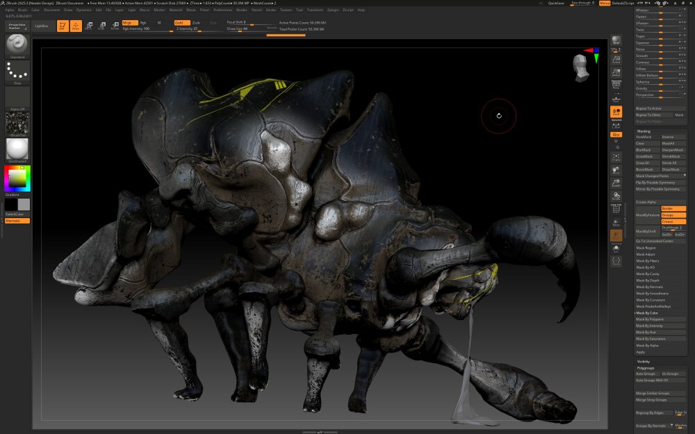 Alien Insectoid Creature with Toxic Drool 3D model - Download ...
