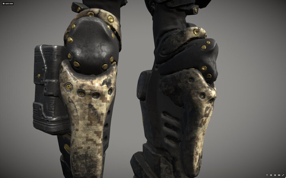Armored Female Future Soldier 3D model - Download Character on 3DModels.org