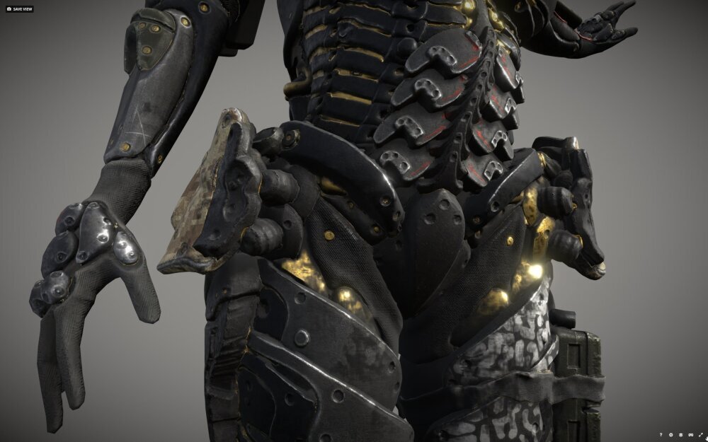 Armored Female Future Soldier 3D model - Download Character on 3DModels.org