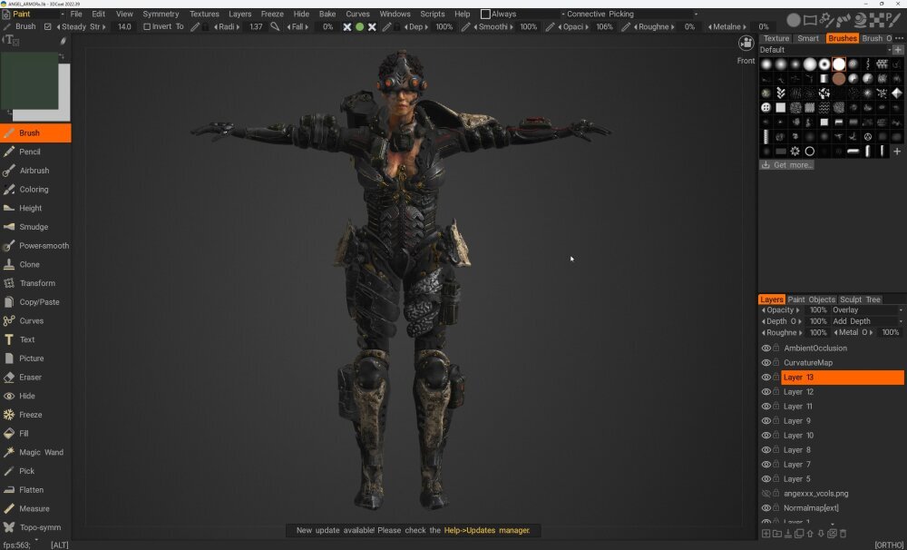 Armored Female Future Soldier 3D model - Download Character on 3DModels.org