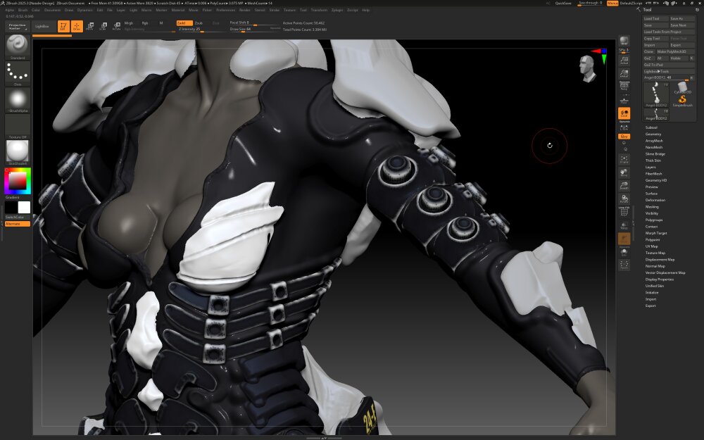 Armored Female Future Soldier 3D model - Download Character on 3DModels.org