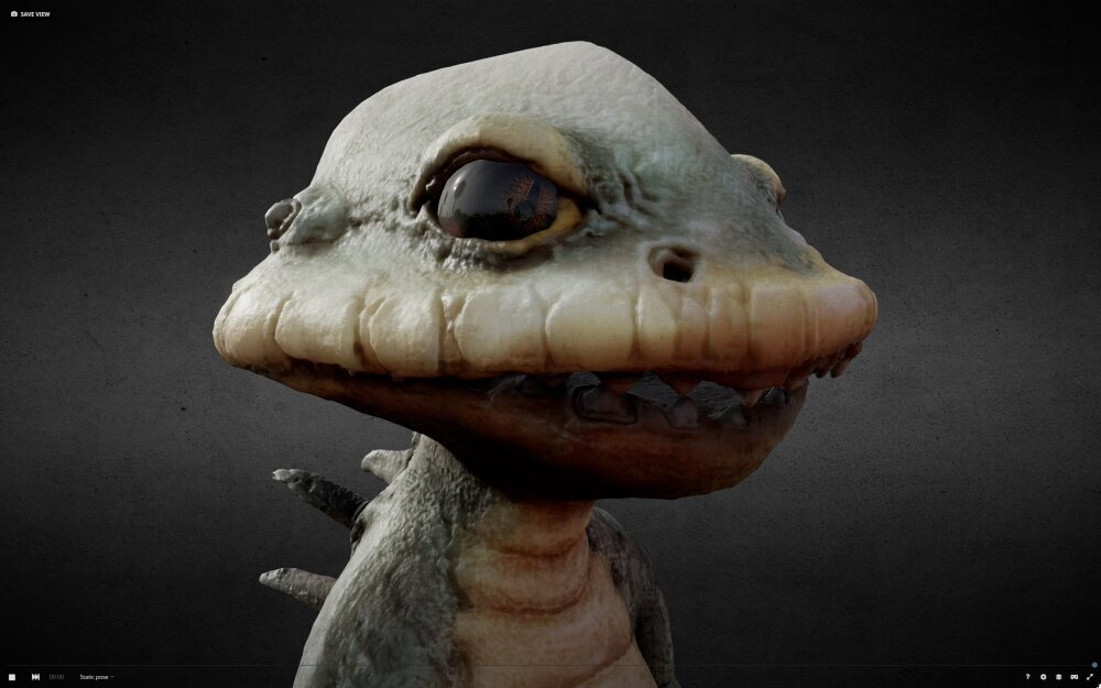 Fantasy Swamp Lizard 3D model - Download Mythological creatures on ...