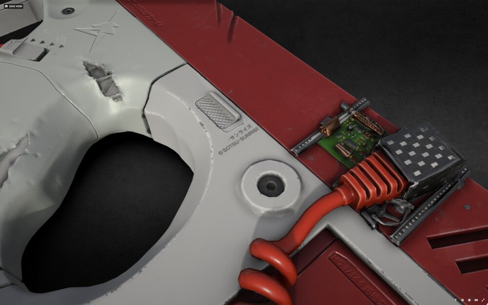 Futuristic Handheld Energy Weapon 3D model - Download Pistol on ...
