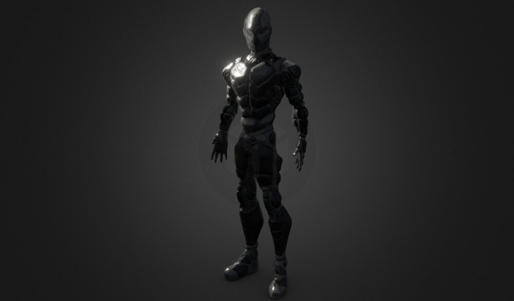 Futuristic Cyborg Soldier 3D model - Download Robots on 3DModels.org