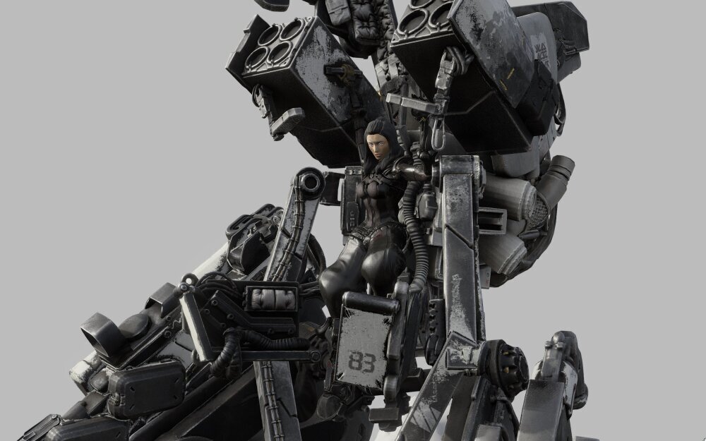 Heavy Combat Mech with Pilot 3D model - Download Robots on 3DModels.org