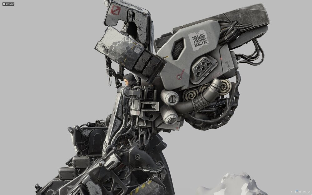Heavy Combat Mech with Pilot 3D model - Download Robots on 3DModels.org