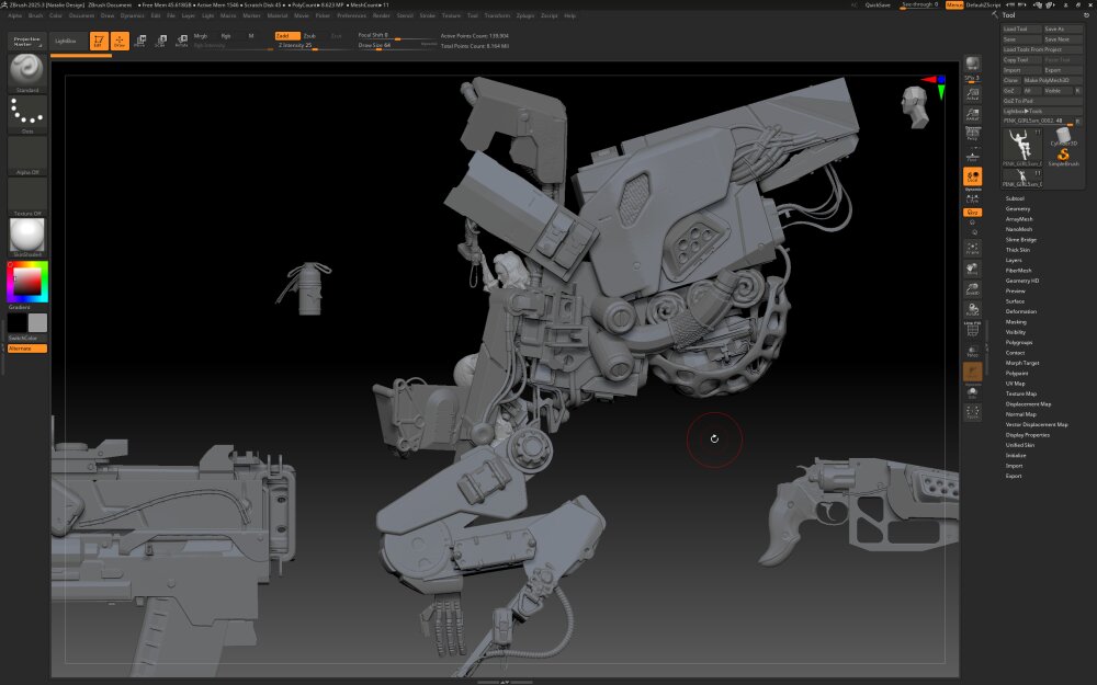 Heavy Combat Mech with Pilot 3D model - Download Robots on 3DModels.org