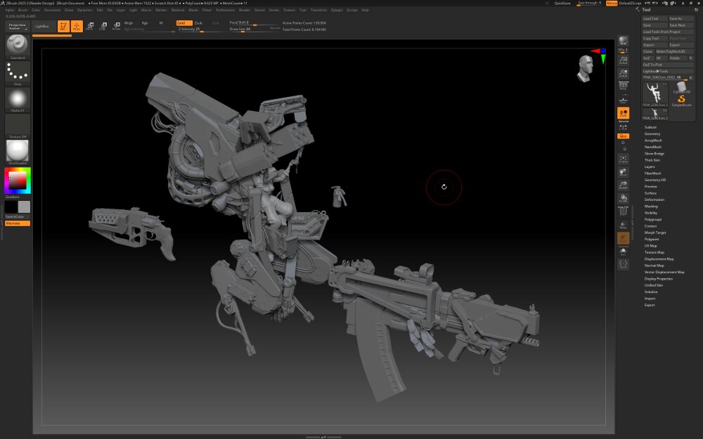Heavy Combat Mech with Pilot 3D model - Download Robots on 3DModels.org