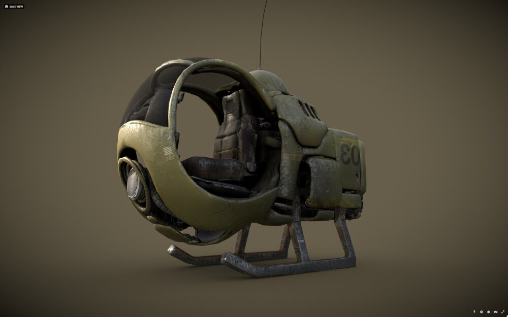 Model 03 Utility Hopper Pod 3D model - Download Spaceship on 3DModels.org