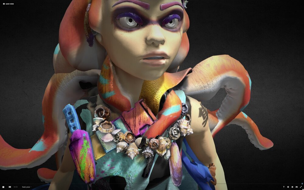 Neon Reef Nomad 3D model - Download Cartoon characters on 3DModels.org