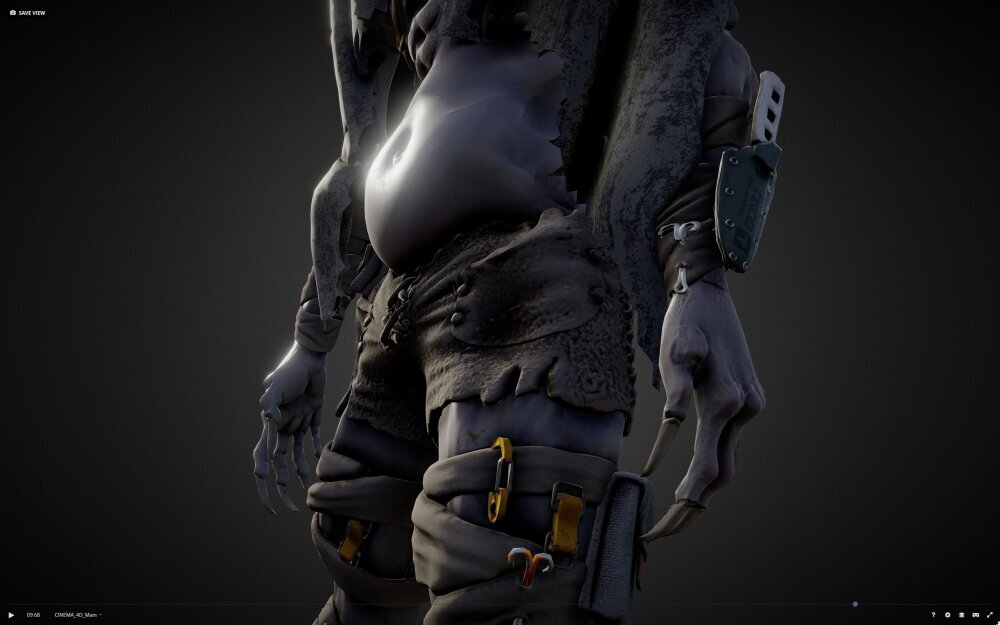 Post Apocalyptic Horned Warlord 3D model - Download Mythological ...