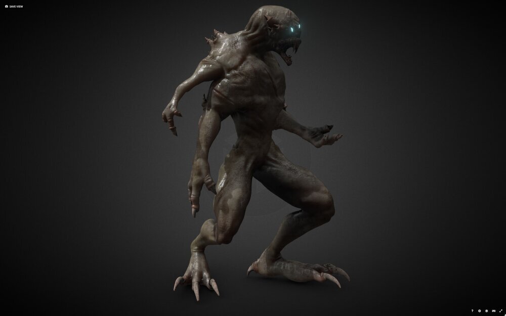 Three Eyed Demon 3D model - Download Mythological creatures on 3DModels.org