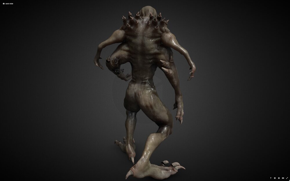 Three Eyed Demon 3D model - Download Mythological creatures on 3DModels.org