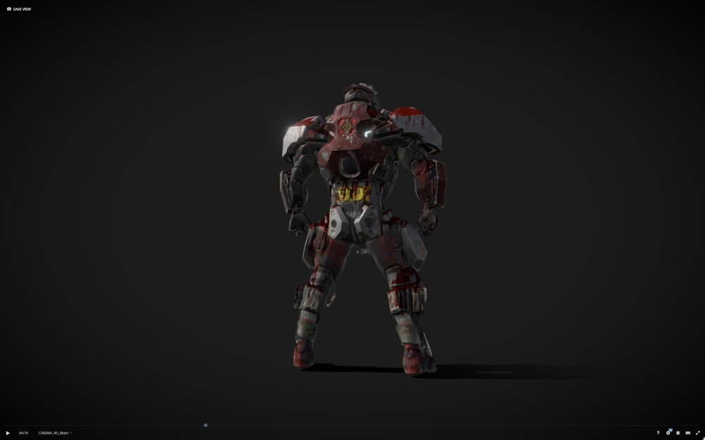 Battle Scarred Armored Soldier 3D model - Download Robots on 3DModels.org