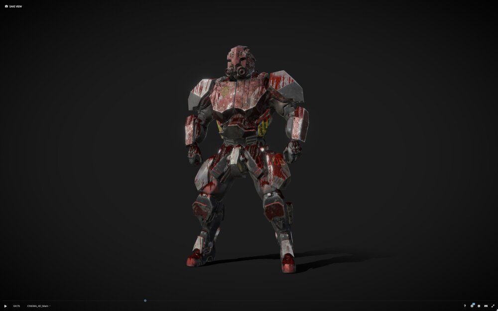 Battle Scarred Armored Soldier Modelo 3D - Descargar Robots on 3DModels.org