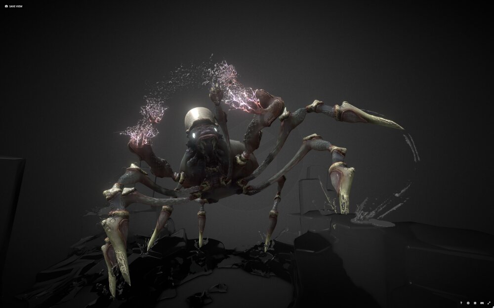 Concept Robotic Spider with Illuminated Claws 3D model - Download ...