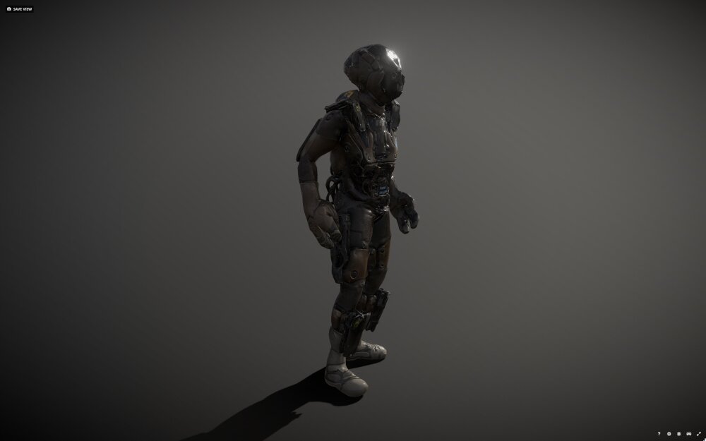 Sci-fi Armored Exosuit Soldier 3D model - Download Robots on 3DModels.org