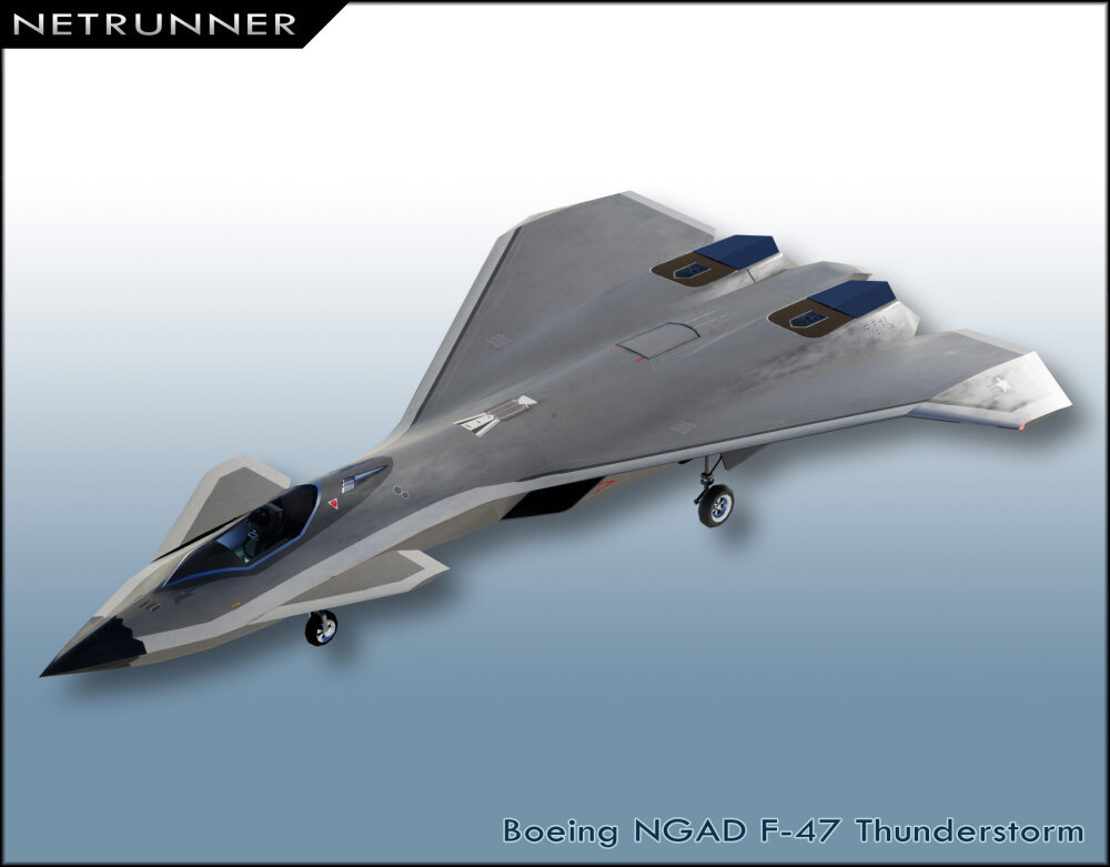 波音 F-47 雷暴战机 3D模型 - 下载 战斗机 开启 3DModels.org