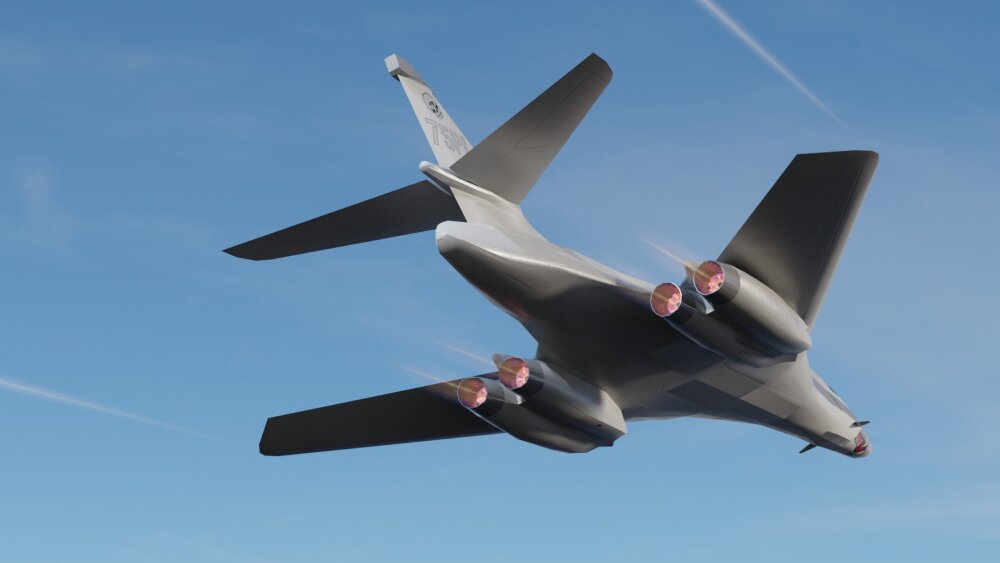 Rockwell B-1 Lancer Strategic Bomber 3D model - Download Bomber on ...