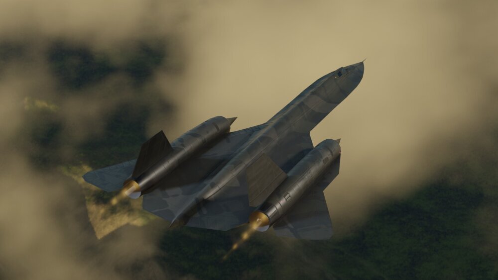 Lockheed SR-71 Blackbird with Dual Jet Engines 3D 모델 - 다운로드 전투기 on ...