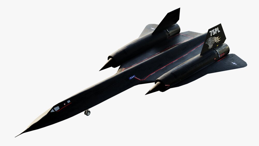 Lockheed SR-71 Blackbird with Dual Jet Engines 3D model - Download ...