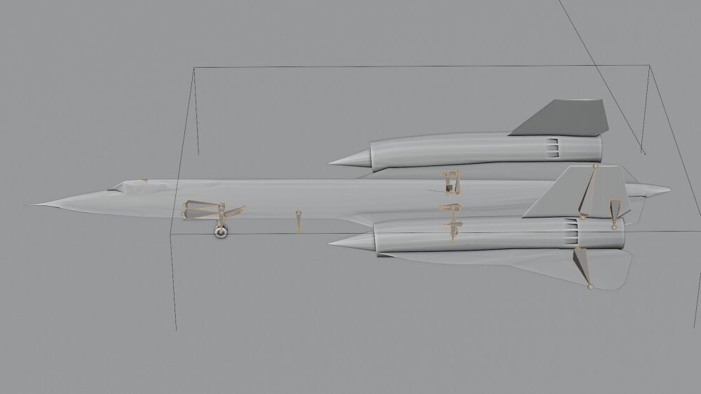 Lockheed SR-71 Blackbird with Dual Jet Engines 3D model - Download ...
