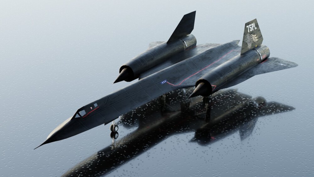 Lockheed SR-71 Blackbird with Dual Jet Engines 3D model - Download ...