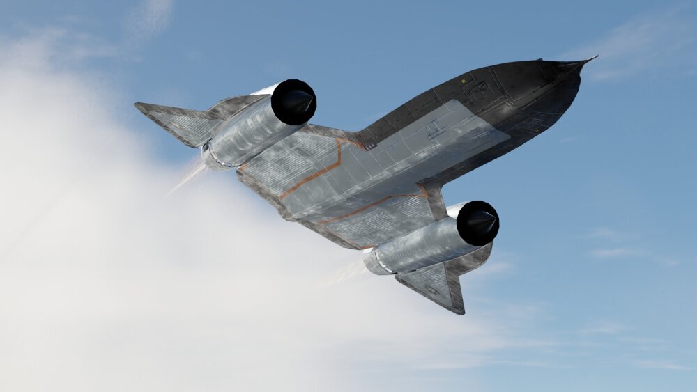 Lockheed SR-71 Blackbird with Dual Jet Engines 3D model - Download ...