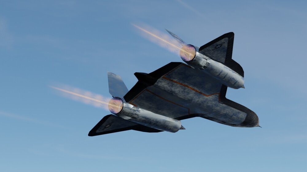 Lockheed SR-71 Blackbird with Dual Jet Engines 3D model - Download ...