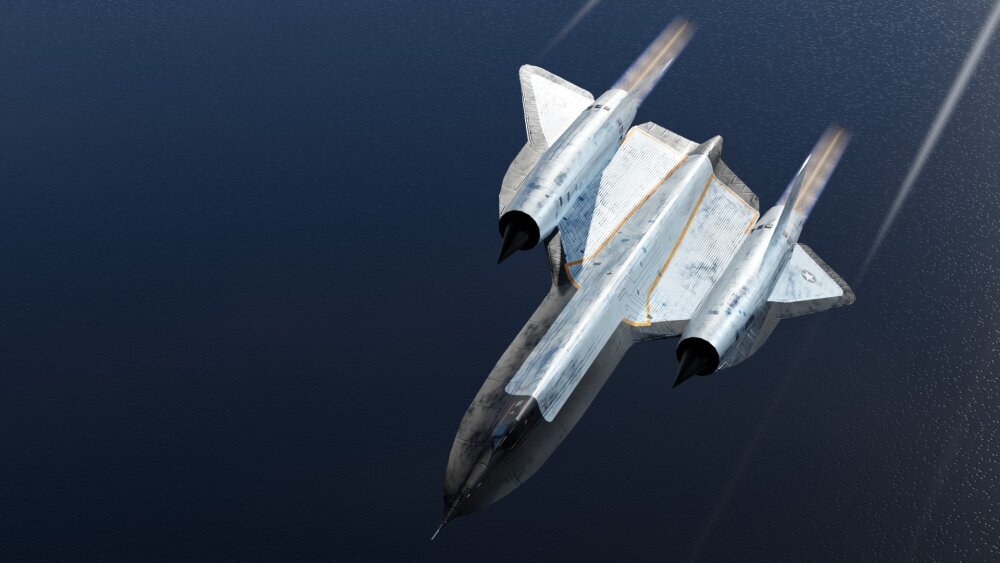 Lockheed SR-71 Blackbird with Dual Jet Engines 3D model - Download ...
