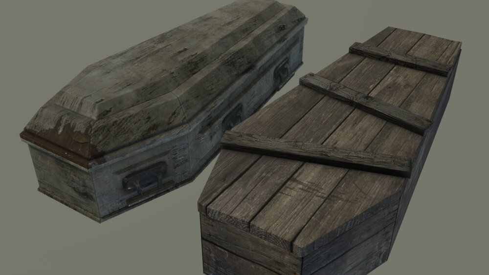 Rustic and Vintage Coffin Collection 3D model - Download Hobbies on ...