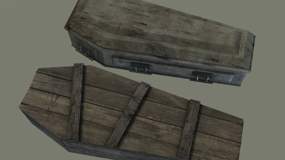 Rustic and Vintage Coffin Collection 3D model - Download Hobbies on ...