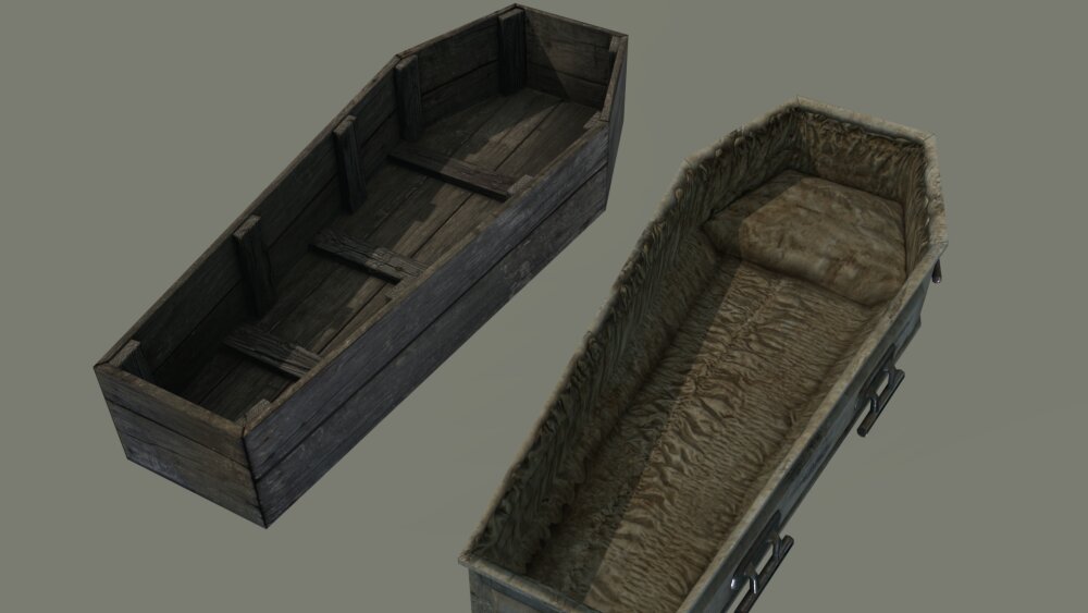 Rustic and Vintage Coffin Collection 3D model - Download Hobbies on ...